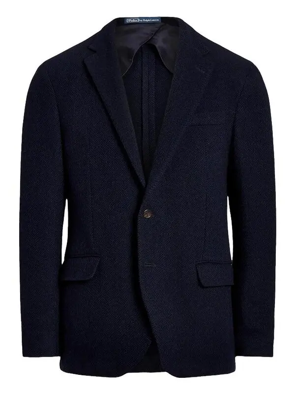 Polo Ralph Lauren Herringbone Wool-blend Jacket - Dark Navy