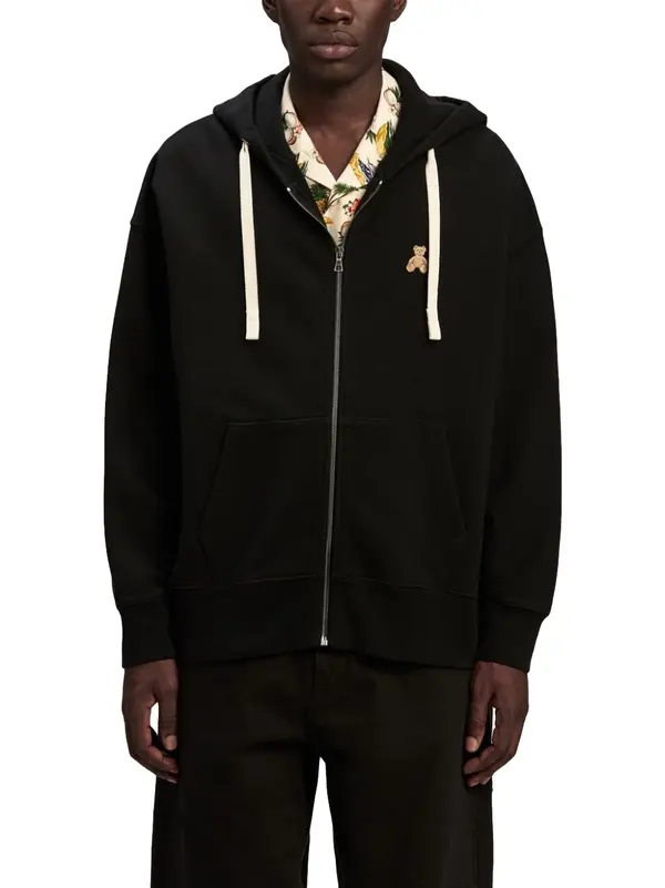 Palm Angels Bear Motif Hoodie - Black