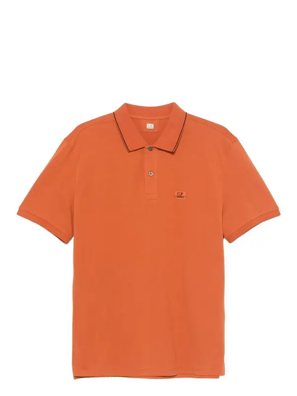 C.P. COMPANY Piqué Polo Shirt - Orange