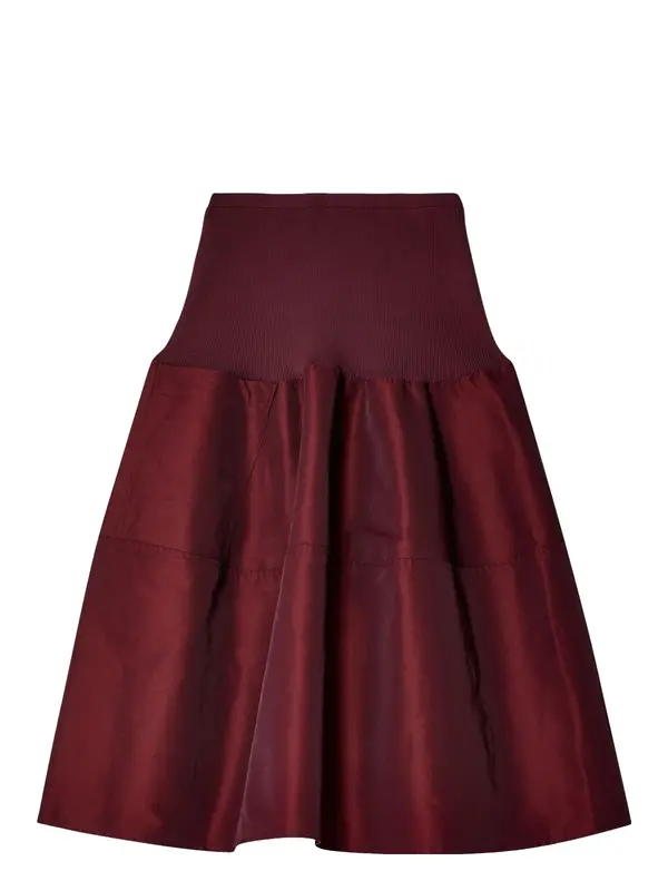 MELITTA BAUMEISTER Pleated A-line Skirt - Red