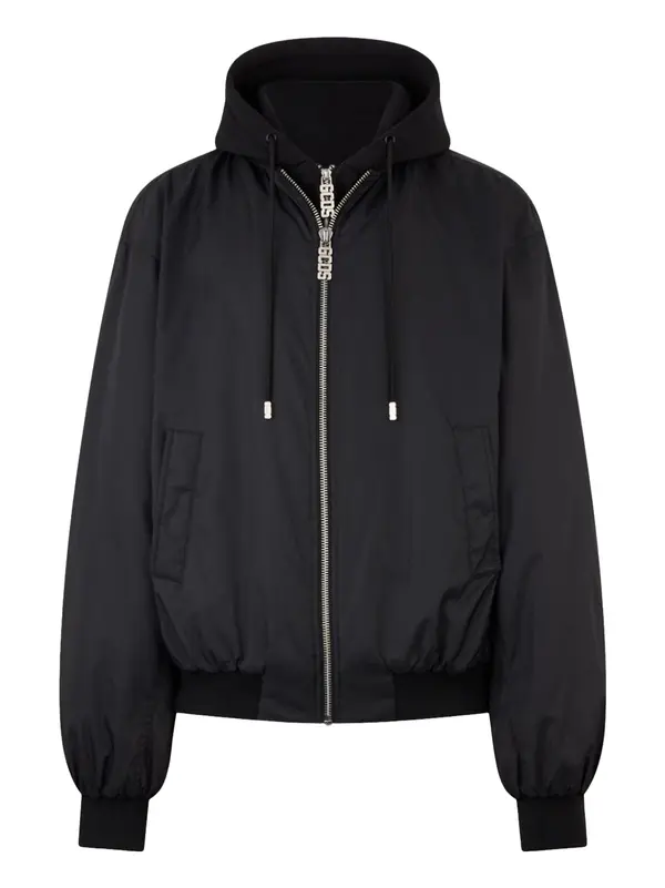 Gcds Hooded Bomber Jacket - Black
