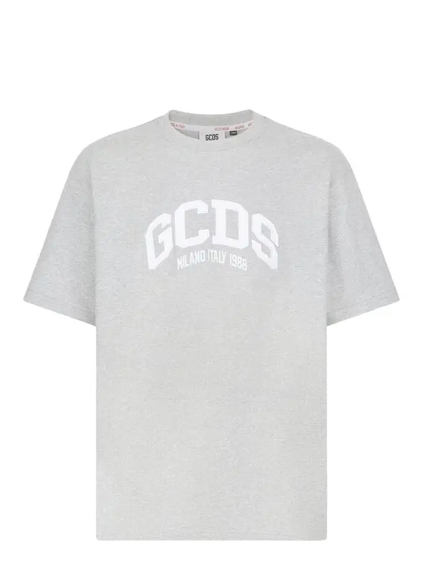 Gcds Logo Oversized T-shirt - Grey