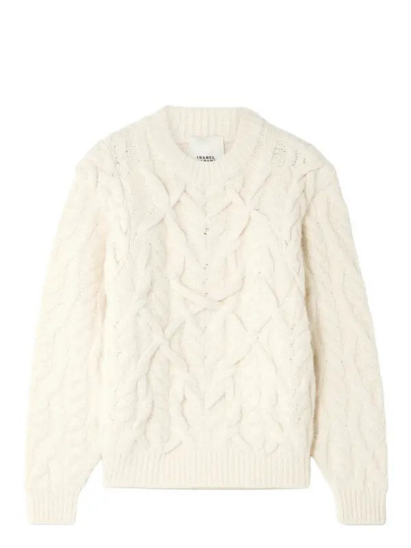 Isabel Marant Basiliane Cable-knit Sweater - Ecru