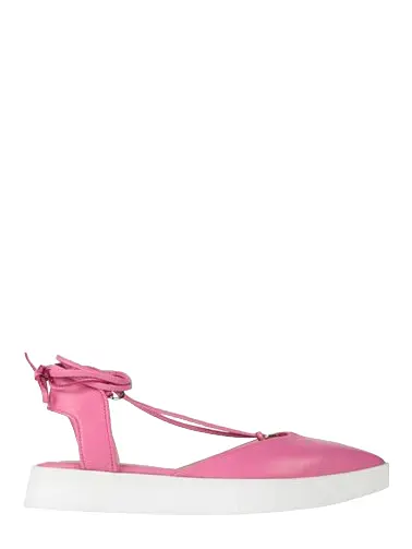 APEPAZZA Leather Ballet Flats - Pink