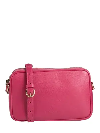Il Bisonte Leather Crossbody Camera Bag - Magenta
