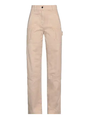 Palm Angels High-waisted Straight Leg Trousers - Beige