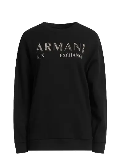 Armani Exchange Solid Color Sweatshirt - Black