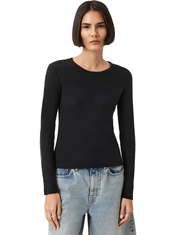 ALLSAINTS Stevie Slim-fit Long-sleeve T-shirt - Black
