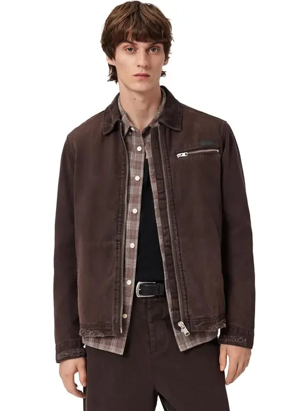 ALLSAINTS Rothwell Cotton Jacket - Brown