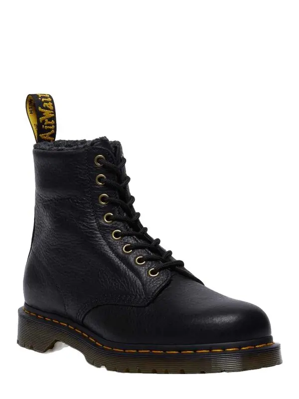 Dr. Martens 1460 Faux Fur Lined Leather Boots - Black