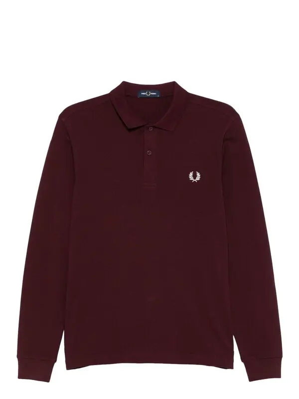 Fred Perry Logo-embroidered Polo Shirt - Red