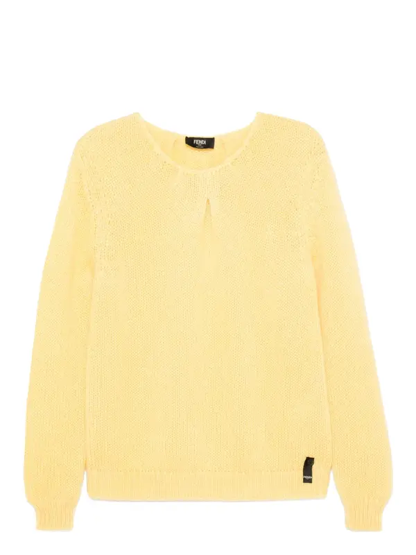 Fendi Open-knit Sweater - Yellow