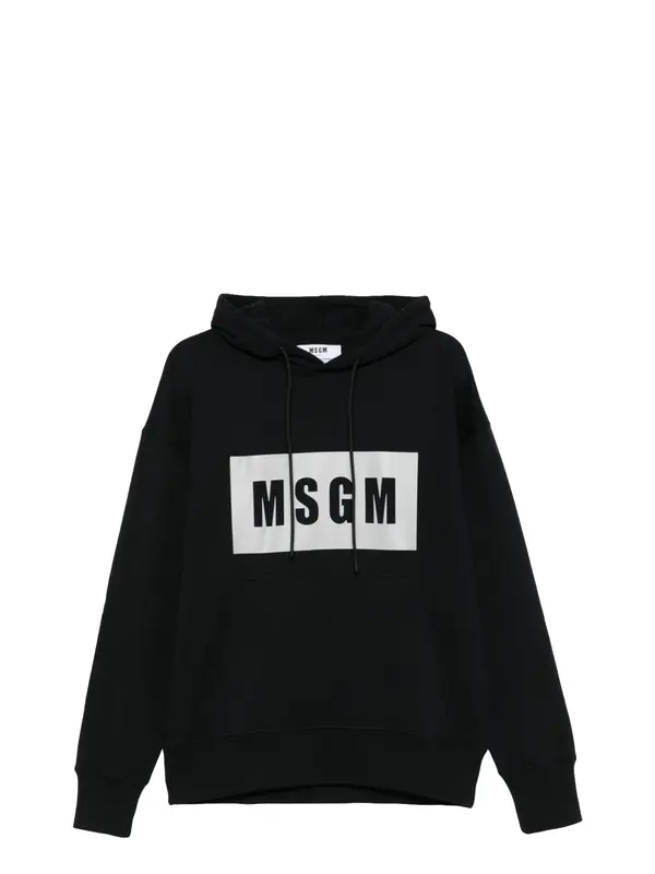 MSGM Logo-print Hoodie - Black