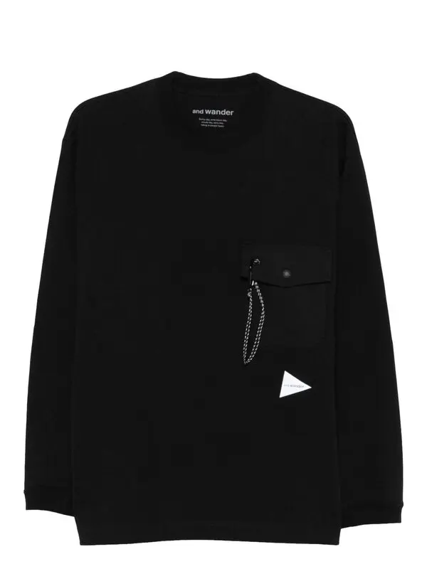 AND WANDER 76 T-shirt - Black