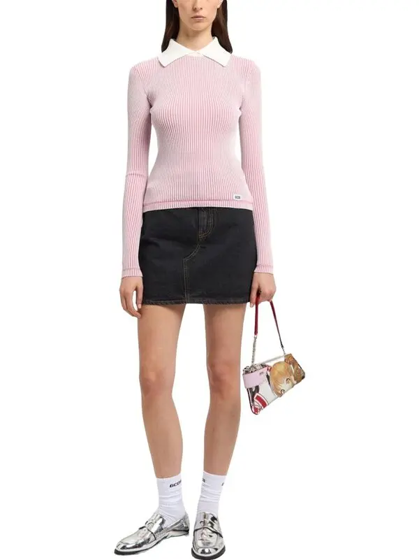 Gcds Ribbed Knit Sweater - Pink