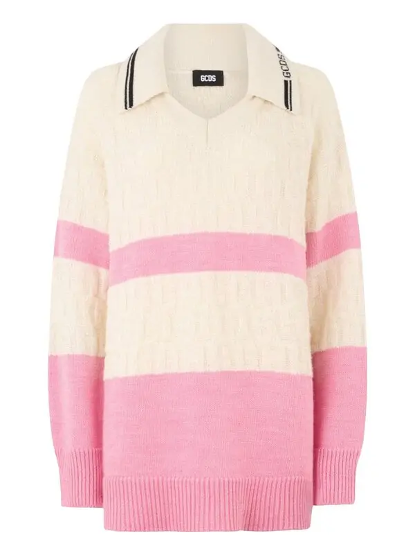 Gcds Monogram Sweater - Neutrals