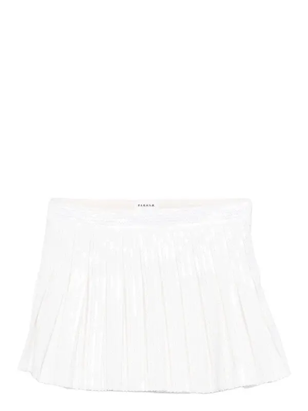 P.a.r.o.s.h Sequinned Mini Skirt - Neutrals