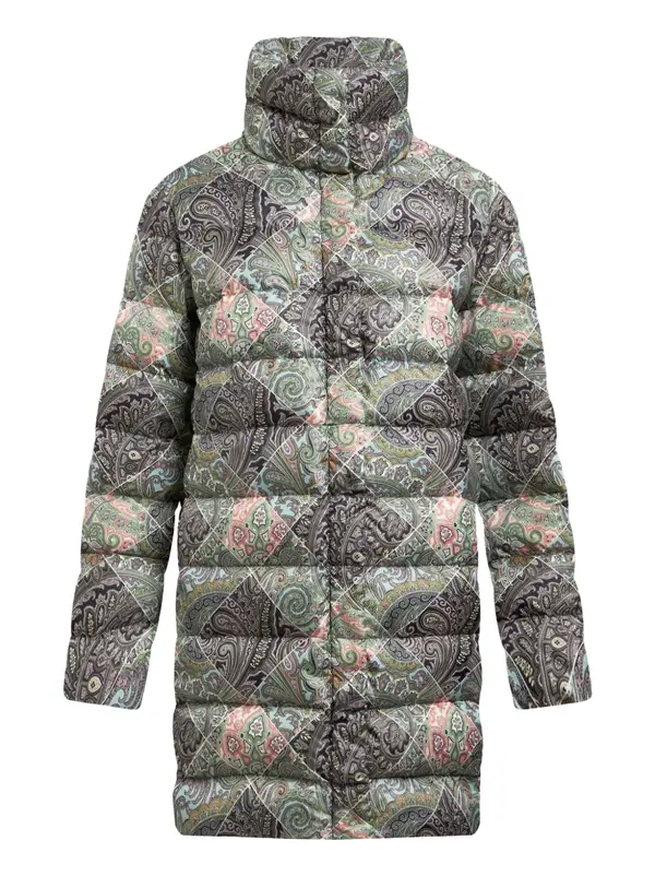 Etro Printed Puffer Jacket - Green