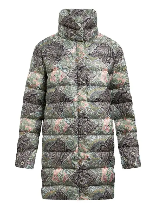 Etro Printed Puffer Jacket - Green