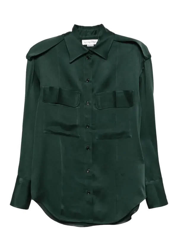 Victoria Beckham Crepe Shirt - Green