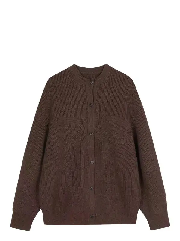 JNBY Collarless Cardigan - Brown