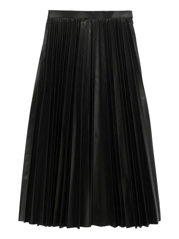 Junya Watanabe Pleated Midi Skirt - Black