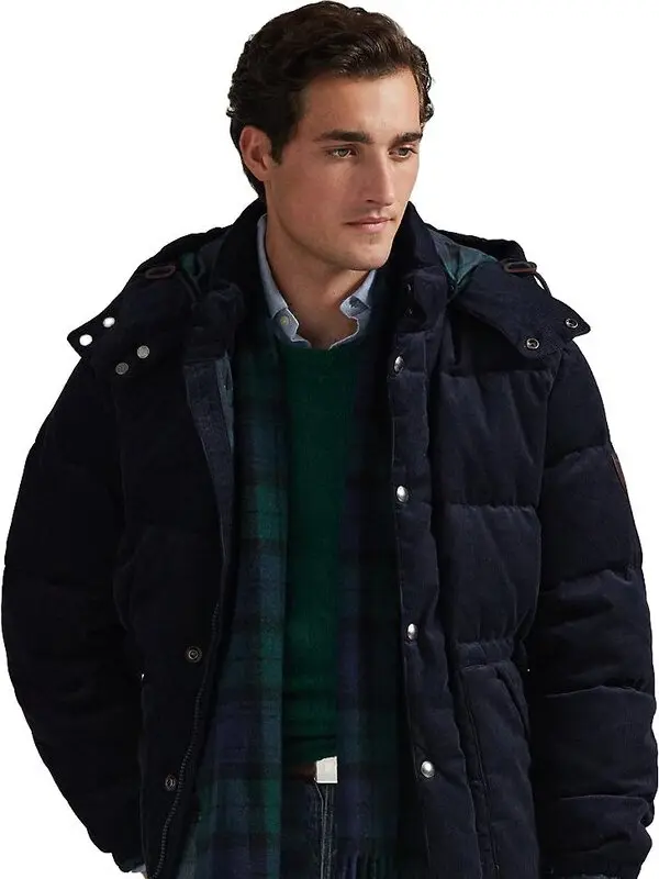 Ralph Lauren The Wainwright Corduroy Down Jacket - Aviator Navy