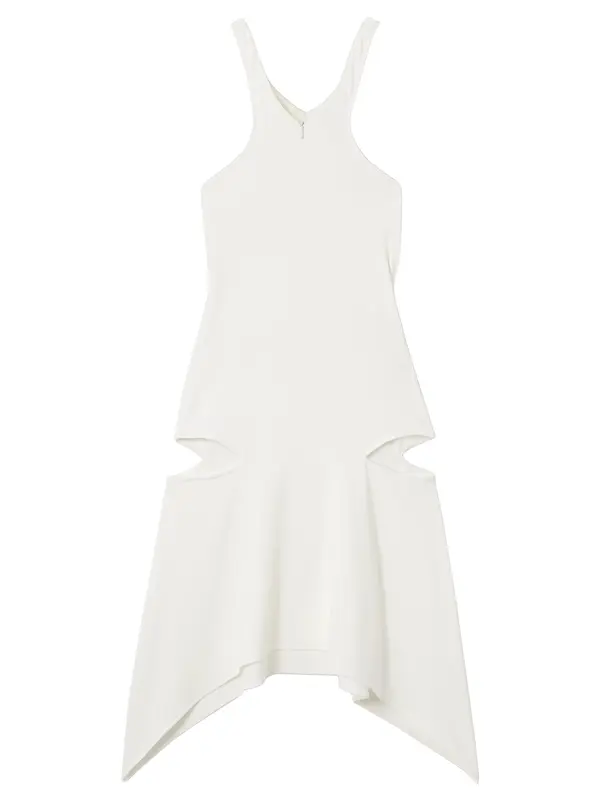 COURREGES Criss Cross Cutout Crepe Mini Dress - White