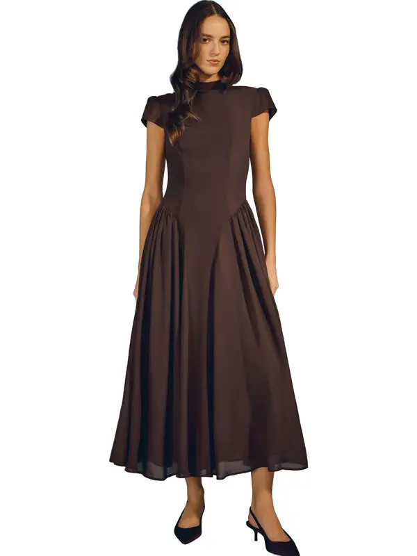 REFORMATION Maven Maxi Dress - Brown