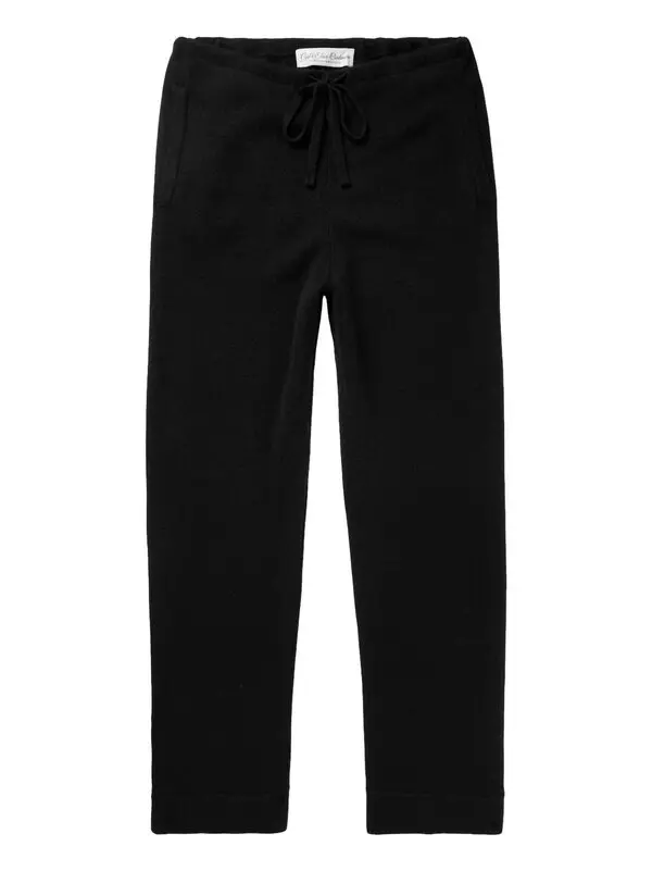 GOD'S TRUE CASHMERE Straight-leg Cashmere Drawstring Trousers - Black