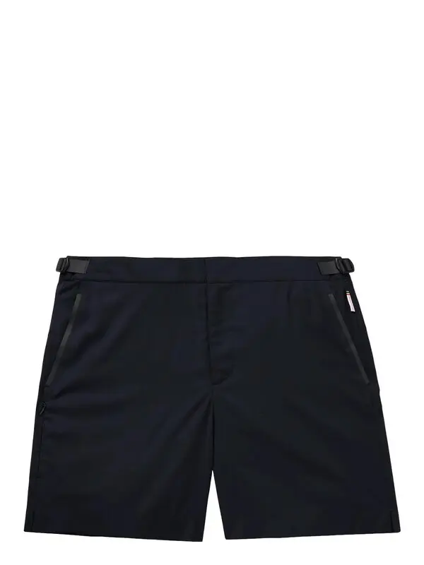 Orlebar Brown Bulldog Bonded Straight-leg Mid-length Swim Shorts - Blue