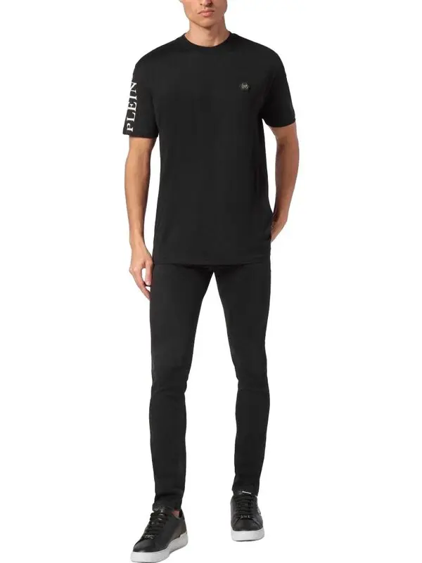 Philipp Plein Logo-patch Cotton T-shirt - Black