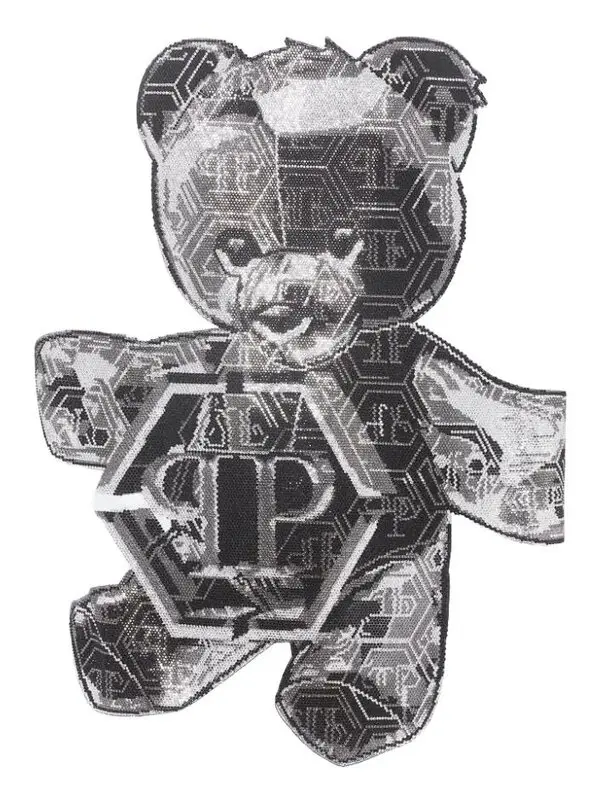 Philipp Plein Teddy Bear-appliqué Cotton Shirt - White