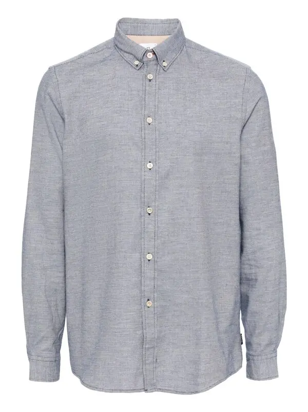 Paul Smith Button-up Cotton-blend Shirt - Blue
