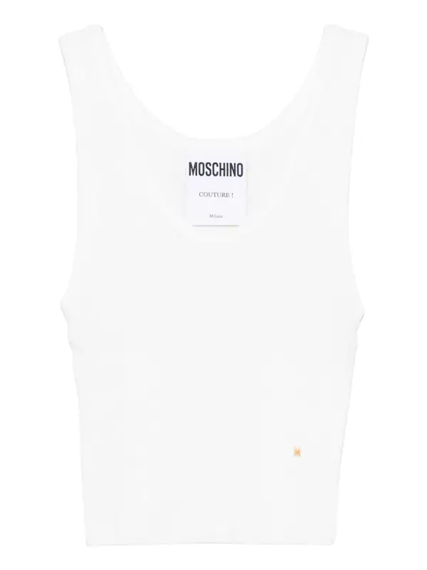 Moschino Lettering Tank Top - White