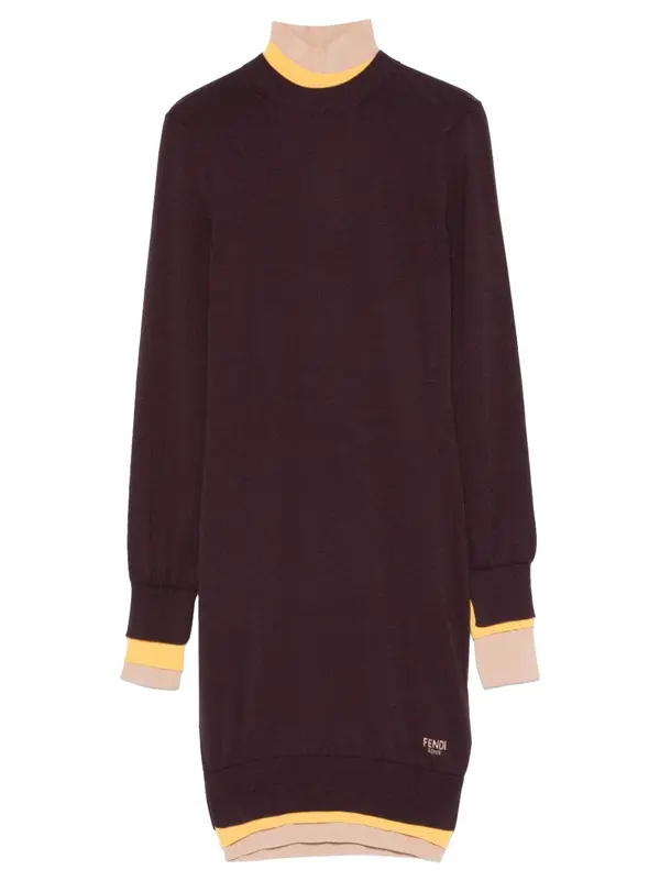 Fendi Layered Mini Dress - Purple
