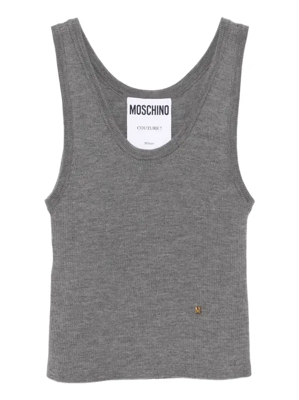 Moschino Lettering Tank Top - Grey