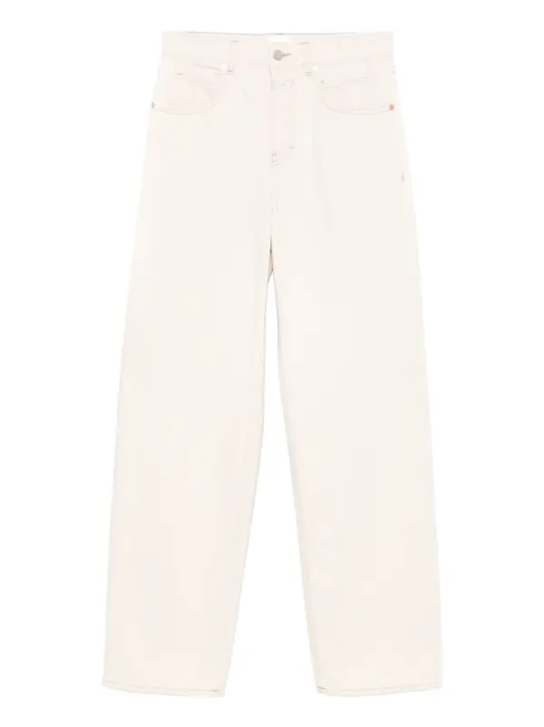 Closed Logo-patch Straight Jeans - White