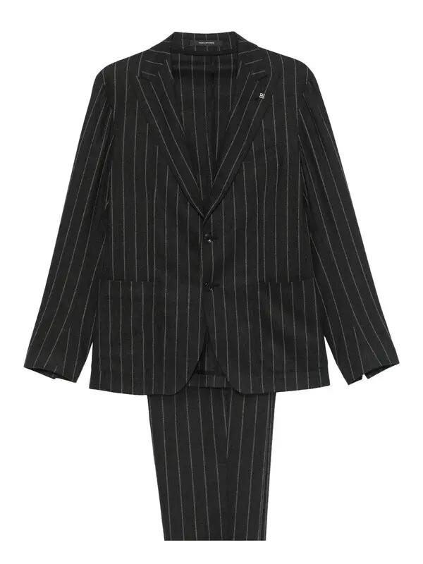 Tagliatore Pinstripe-pattern Suit - Grey