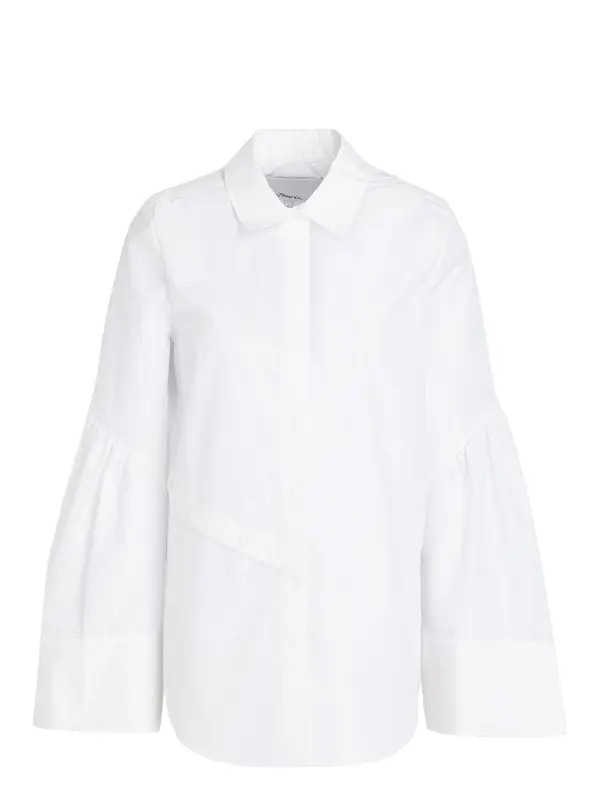 3.1 Phillip Lim Button-detailed Cotton-blend Poplin Shirt - White