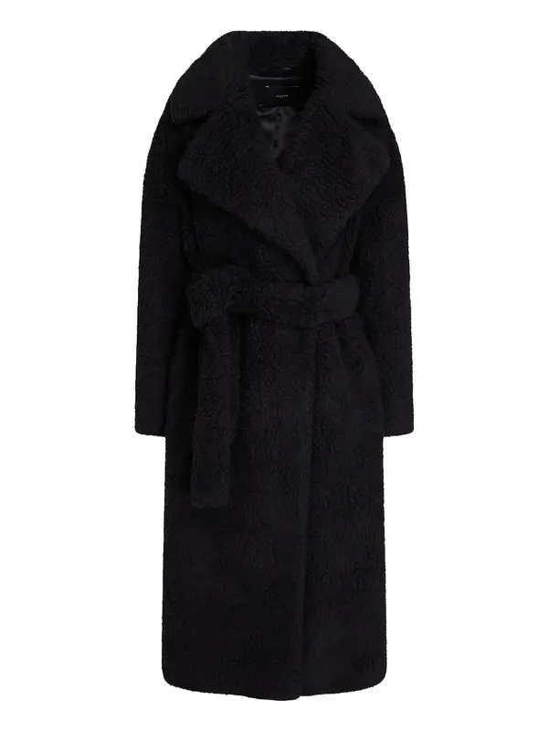 JOSEPH Cabanis Double-breasted Wool And Silk-blend Coat - Black