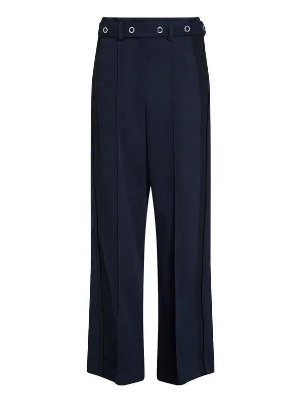 3.1 Phillip Lim Cotton-twill Wide-leg Pants - Navy