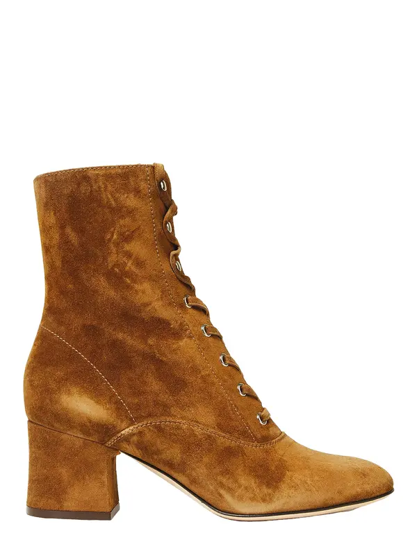 GIANVITO ROSSI Mackay Lace-up Ankle Boots - Light Brown