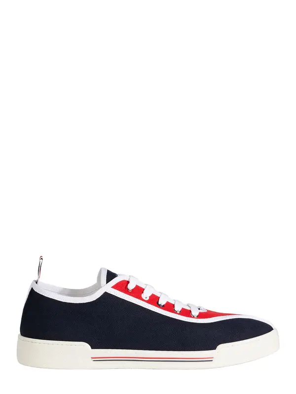 Thom Browne Colorblock Canvas Sneakers - Navy