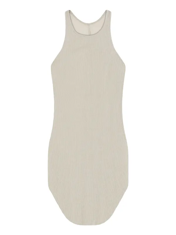Rick Owens Ribbed Jersey Tank - Stone