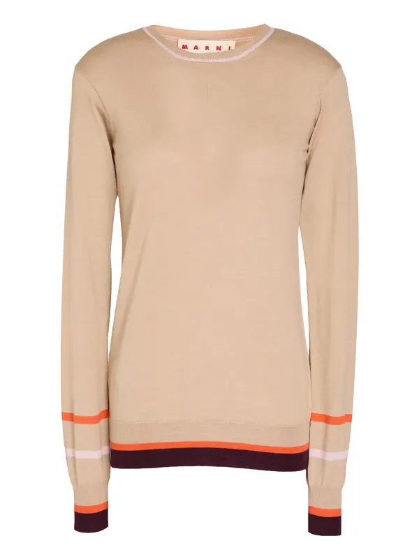 Marni Wool And Silk-blend Sweater - Neutral