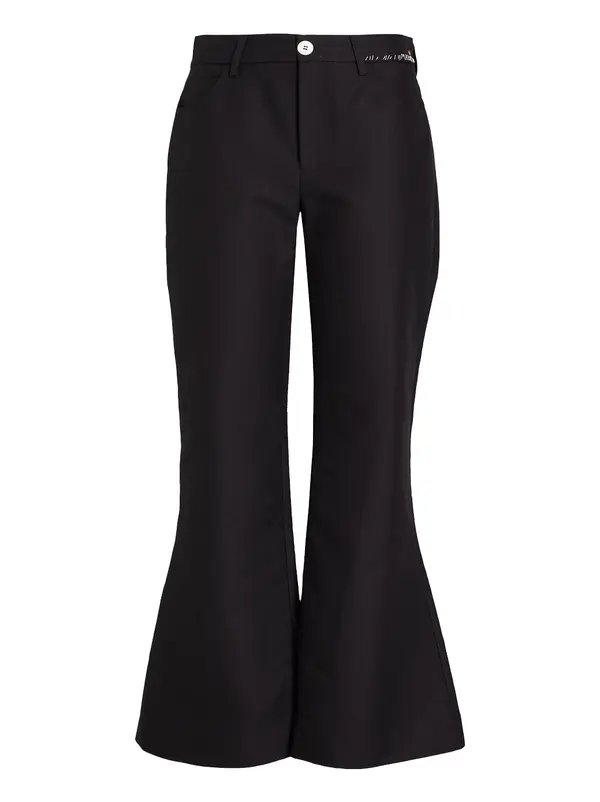 Marni Cotton Flared Trousers - Black