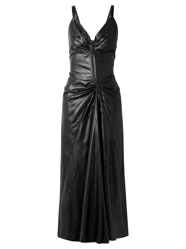 MAISON MARGIELA Ruched Maxi Dress - Black