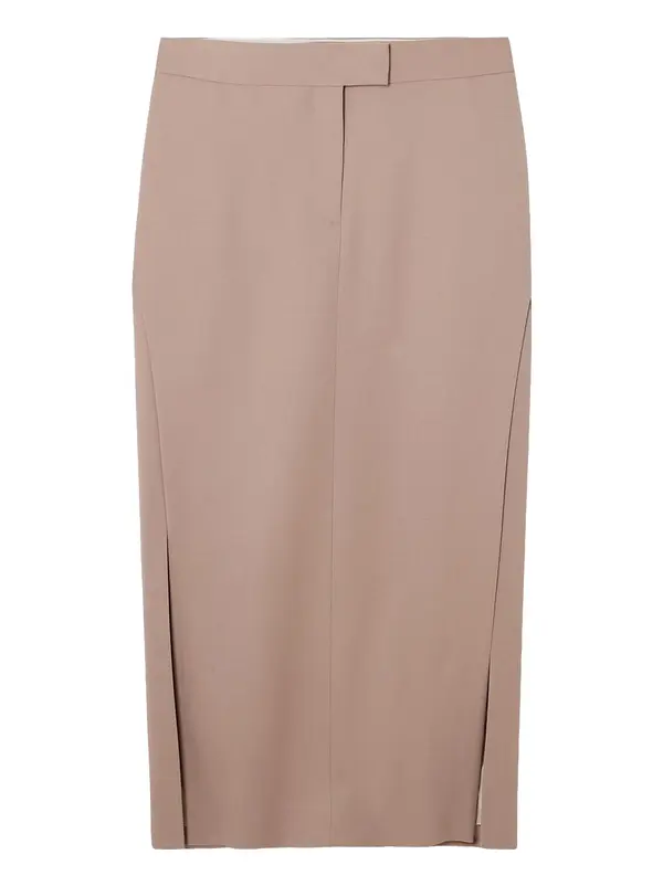 Attico Wool Midi Skirt - Antique Rose