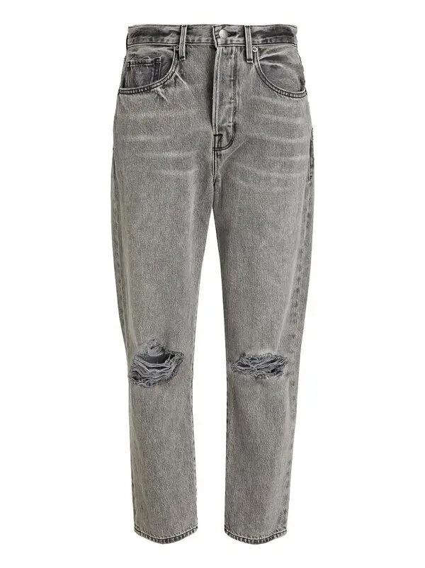 FRAME Le Original Cropped Straight-leg Jeans - Gray